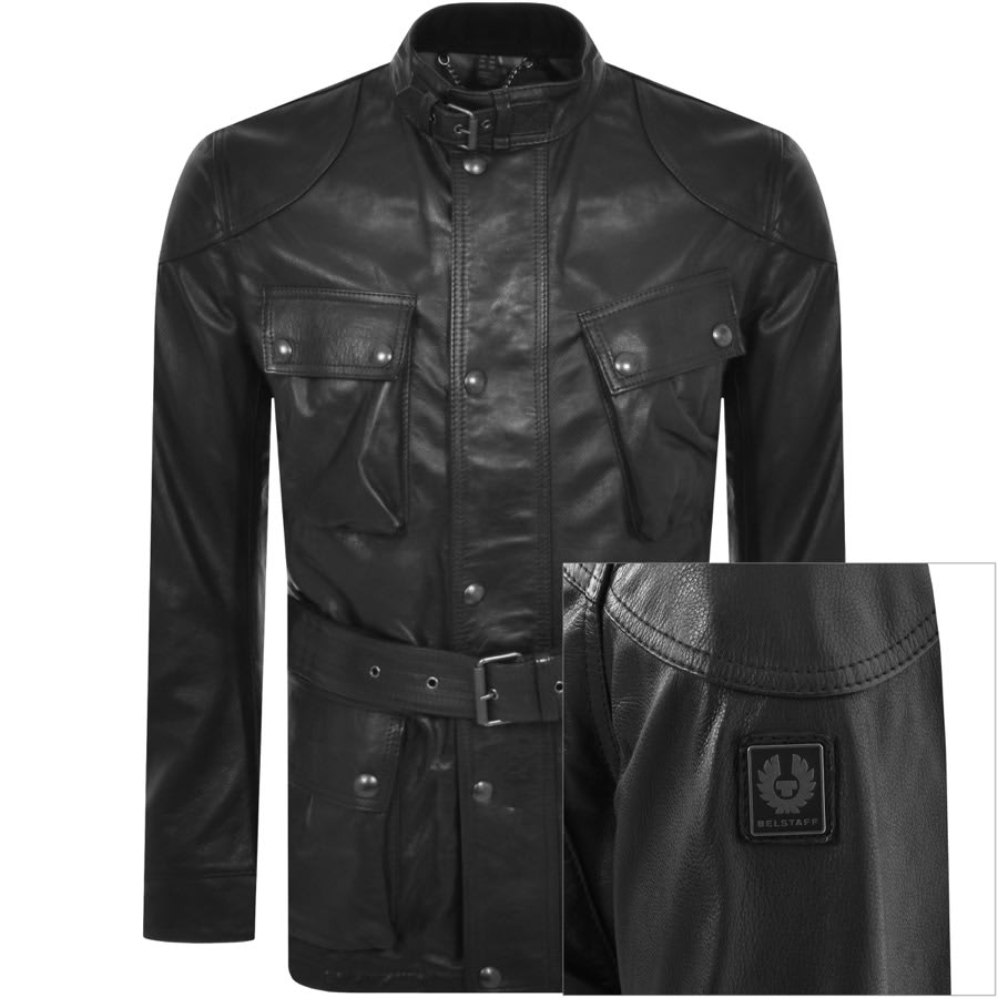 Belstaff Trialmaster Leather Jacket Black | Mainline Menswear